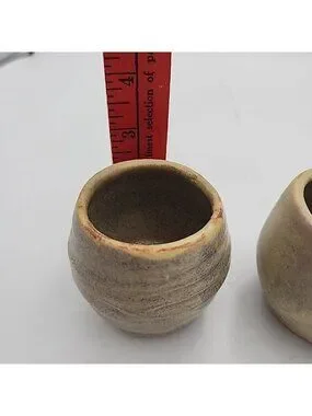 Dining | Hagiyaki Set Of 2 Japanese Handmade Green Tea Cups Pottery No ...